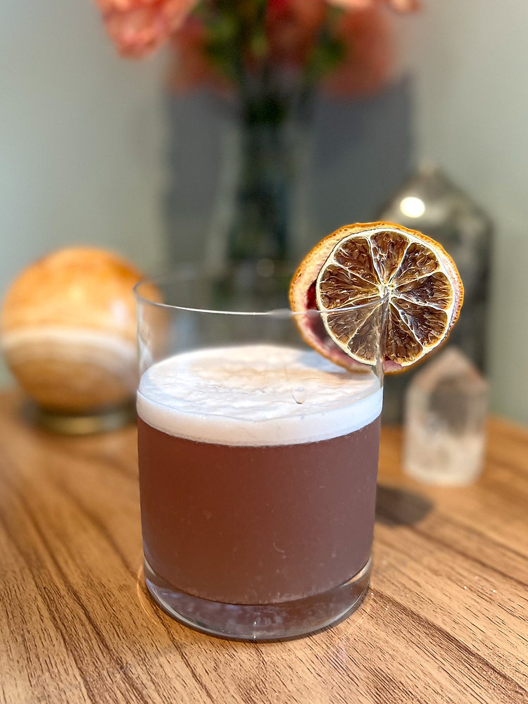 Pomegranate Maple Gin Fizz