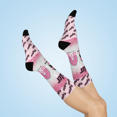 Breast Cancer Awareness Socks Cushioned Crew Socks - Express Your ...