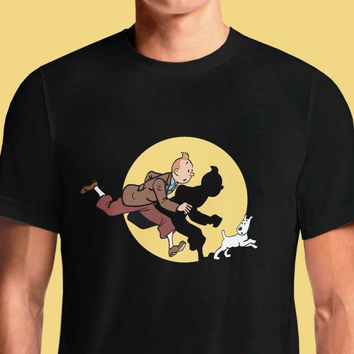 Tintin Snowy Run In Vintage T-shirt | OSOM T-shirts