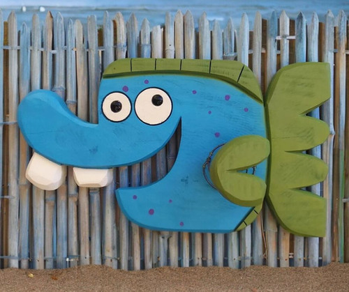 Billy Bob the Bucktooth Fish Handmade Beach Wood Wall Art | Florida ...
