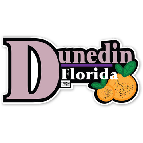 Dunedin,Fl. Vinyl Bumper Sticker | Florida Beach Art
