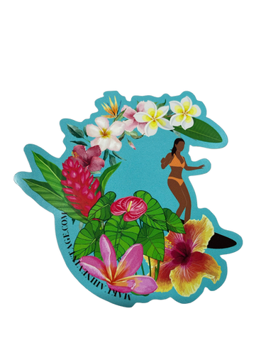 Pua surfer sticker | Makuahine Vintage