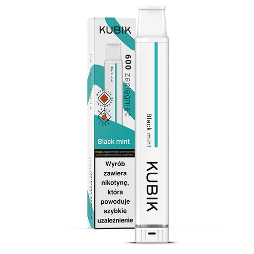 E-papieros Jednorazowy KUBIK Black Mint 20mg | Pro Vape Polska