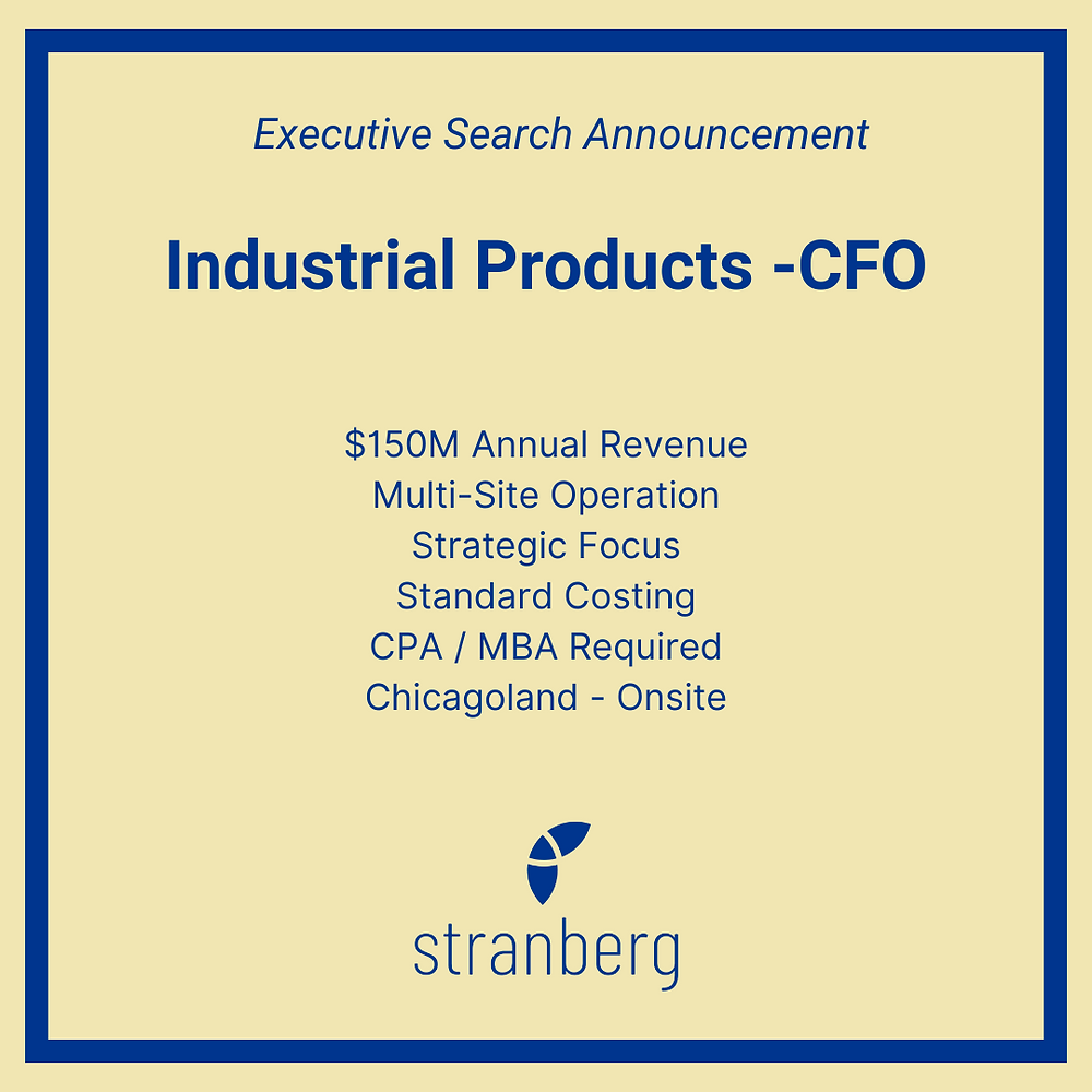 Executive Search: Industrial Products CFO