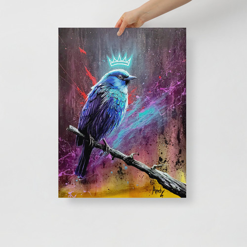 galaxy purple and blue bird Poster 18X24 | Andrew Phillips 91