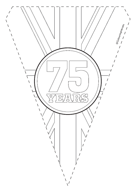 printable colouring bunting