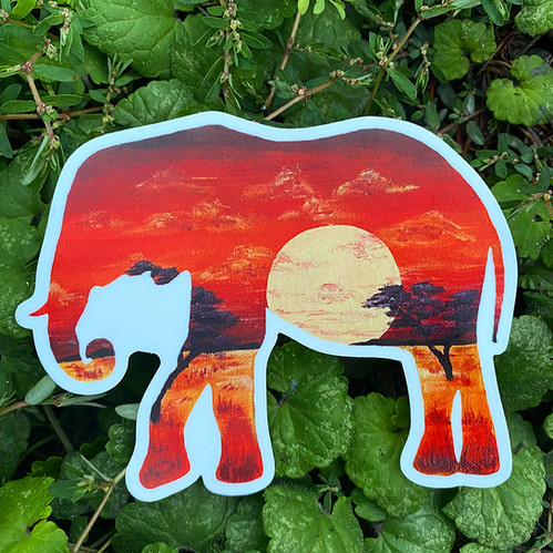 Elephant Sticker | Morning Glory Artist