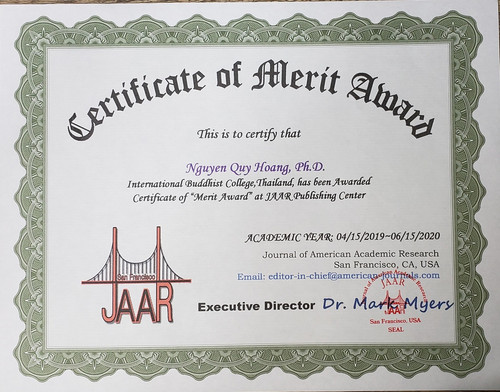 Certificate of Merit Award | BestAmericanJournals