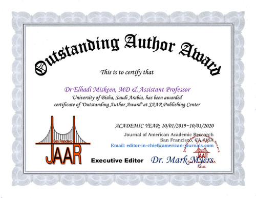 Outstanding Author Award | BestAmericanJournals