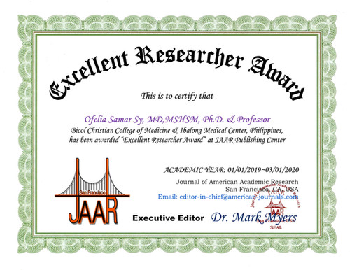 Excellent Researcher Award | BestAmericanJournals
