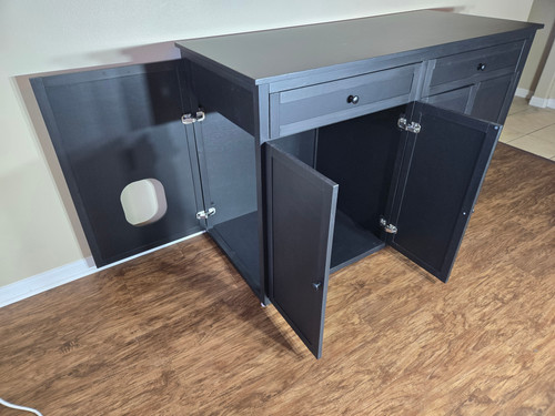 Litter Robot Cat Cabinet with storage | ICOE Pet Products