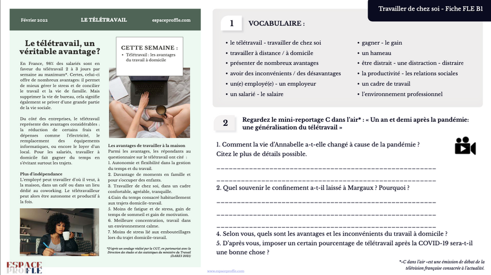 Parler, écouter, lire et écrire : 3 fiches pédagogiques pour un cours ...