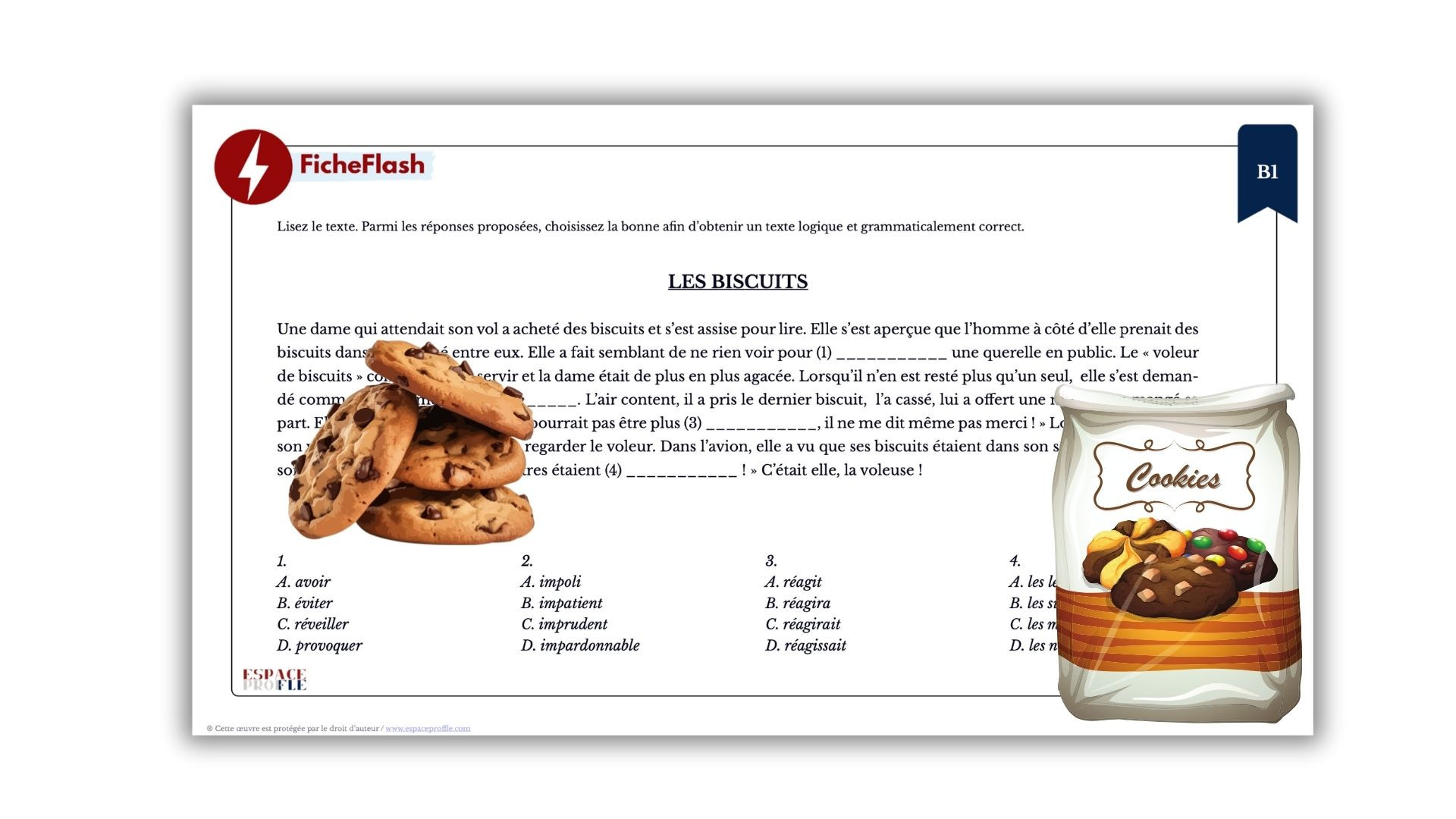 FicheFlash - Biscuits (B1)