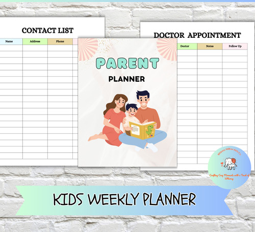 Parent Weekly Planner Printable | Whimsy Willow Kids Co