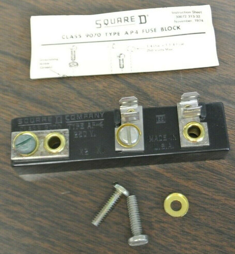 LOT of 6 / SQUARE D CLASS 9070 / AP-4 FUSE BLOCK / 250V / NEW SURPLUS ...