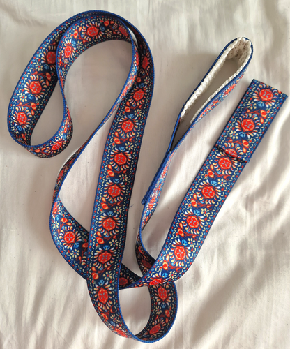 Stringer - Archery Bow Stringer Blue and Red Flower Pattern | VS Archery