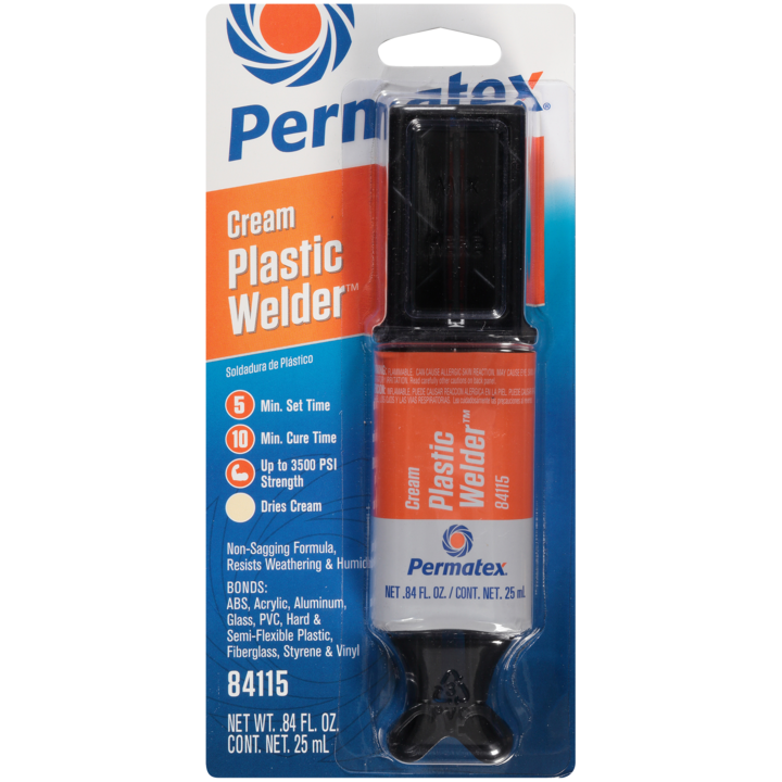 Permatex 84115 Plastic Weld Weather Resistant 5 Minute Set Cream Color ...