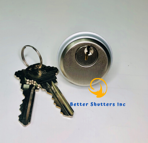 Key Cylinder for Heavy Duty Accordion Shutter Lock | hurricane-shutters