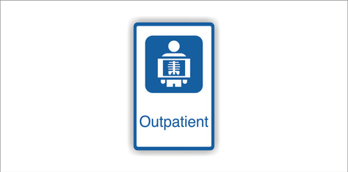 Hospital Sign about Outpatient, Informatory Signage | Signageinfra