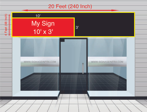 Backlit Flex Sign Board, 10 Feet x 3 Feet, Complete with Double Frame ...
