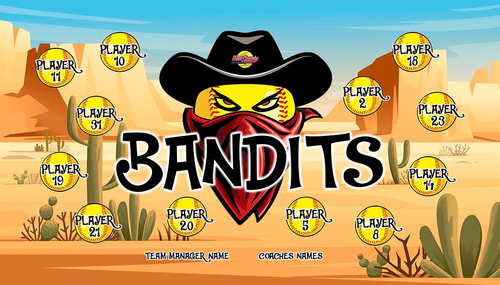 Bandits - Softball | Custom Team Banners