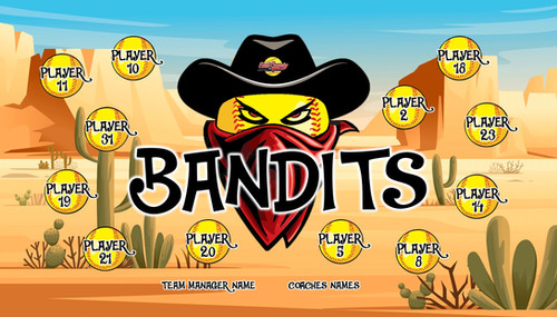 Bandits - Softball | Custom Team Banners