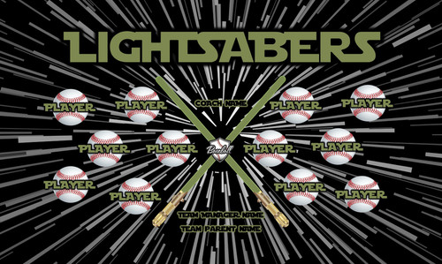 Lightsabers - Baseball | Custom Team Banners