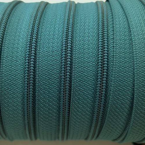 YKK #4.5 Nylon Zipper Chain Teal colour 907 | Zippers On The Roll