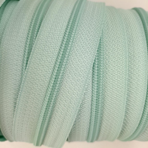 YKK #4.5 Nylon Zipper Chain Pale Sea Green Colour 822 | Zippers On The Roll