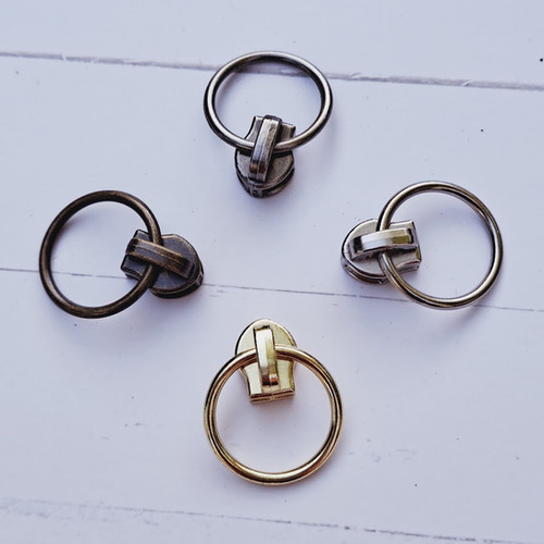 YKK #4.5 Metal 3/4" Ring Sliders - pkt of 5 | Zippers On The Roll