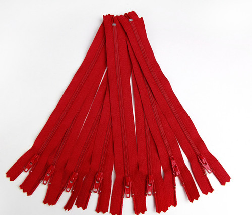 YKK #3 Closed End 20cm (7") Zipper Hot Red 519 | Zippers On The Roll