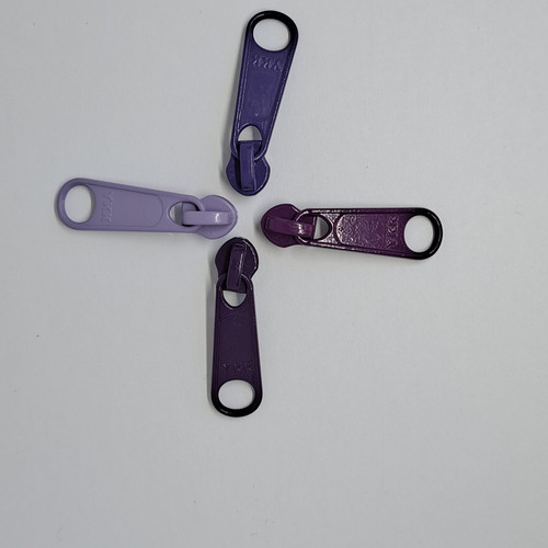 YKK #4.5 Long Pull Slider in shades of Purple | Zippers On The Roll