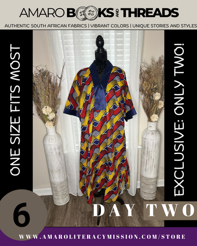 Kaftan w/ Silk Neck Short (Calf Length) D2I6 | Amaro Literacy Missi