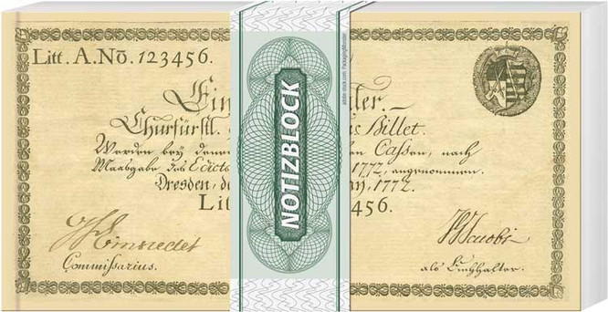 Neu! – Geldschein-Notizblöcke für Sammler!