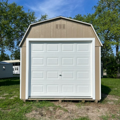 10 x 20 Wood Garage with Loft, LuxGuard Floors, 8 ft Rollup & Side Door ...