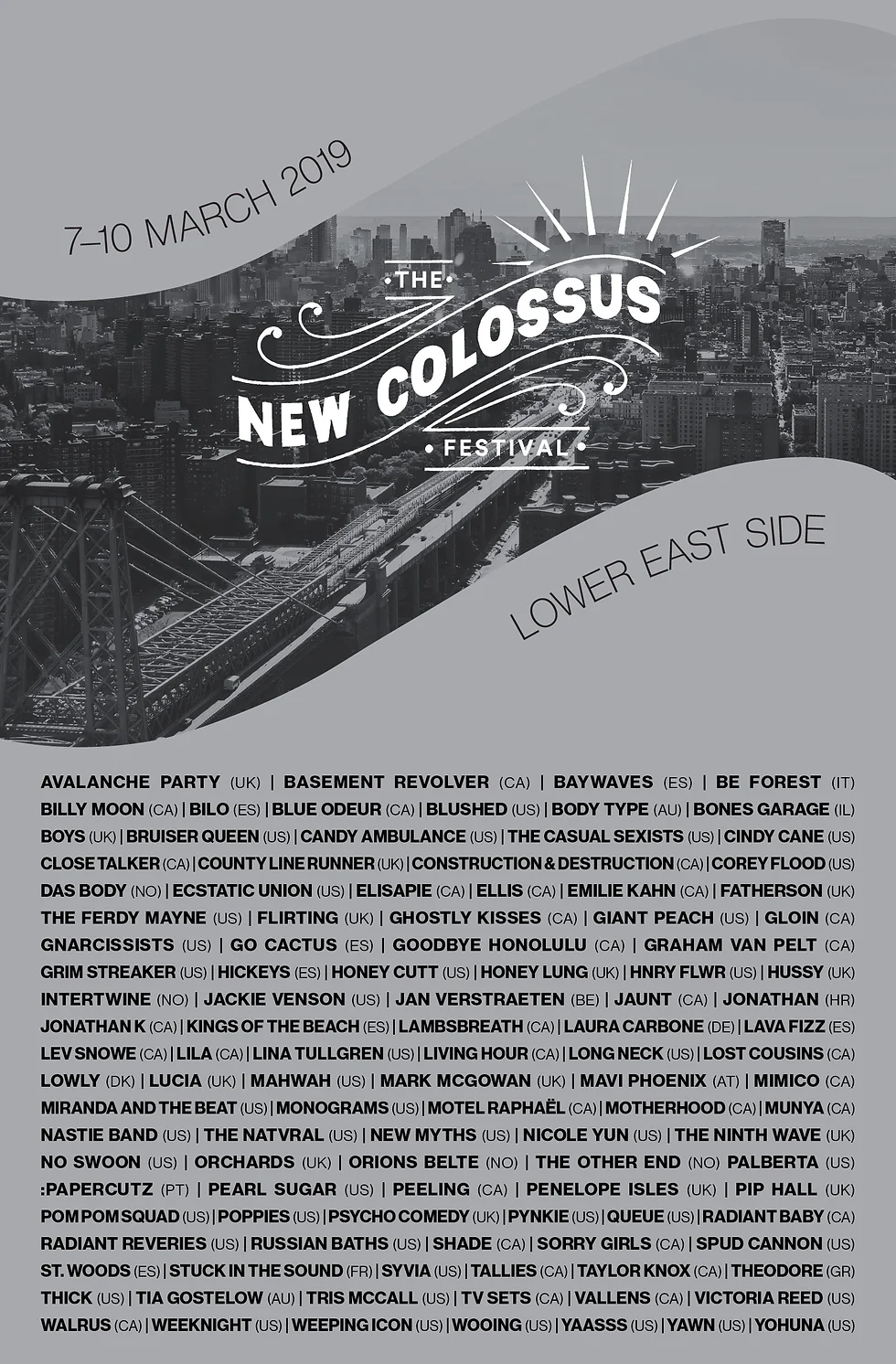 PAST LINEUPS | The New Colossus