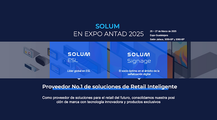 SOLUM, ESL, etiqueta electrónica, SmarTag, digital signage, ev charger ...