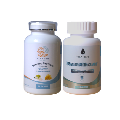 Soursop Sea Moss Capsules & ParaGone Parasite Cleanse | Vita Buy Australia