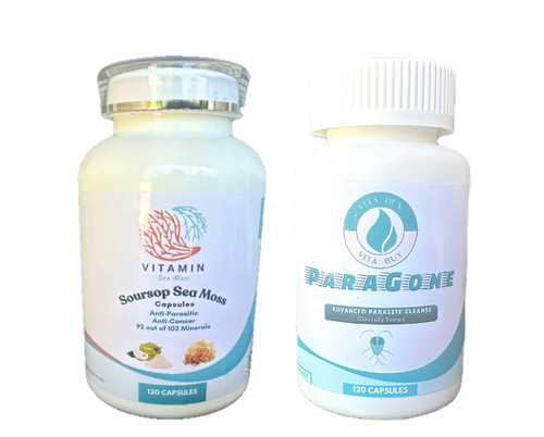 Soursop Sea Moss Capsules & ParaGone Parasite Cleanse | Vita Buy Australia