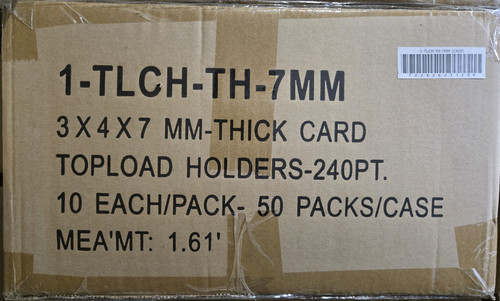 Thick Card Toploaders- 240pt-Full Case | E & R Sports Collect