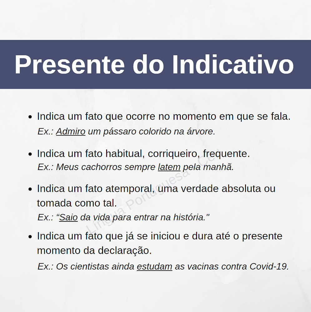 Presente do Indicativo