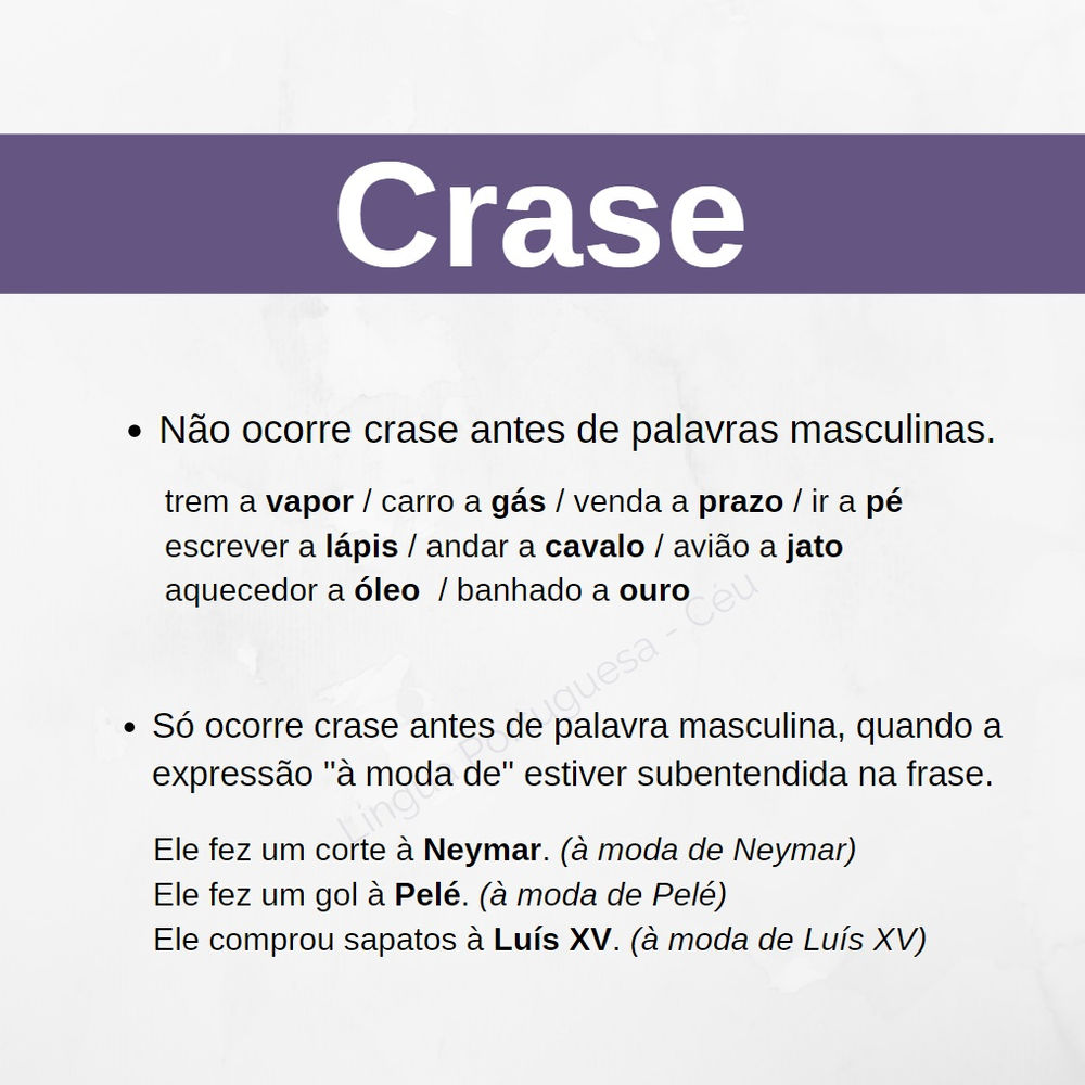 Uso da Crase