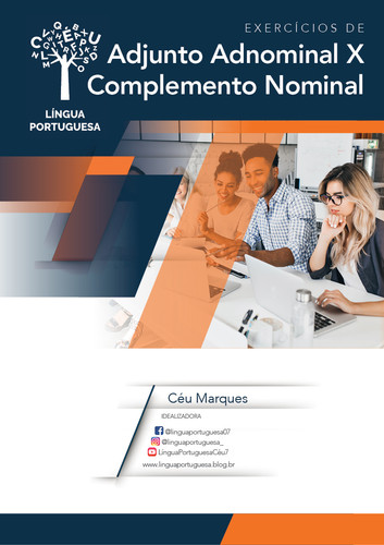 Apostila digital de exercícios - Adjunto Adnominal x Complemento Nominal | Língua Portuguesa