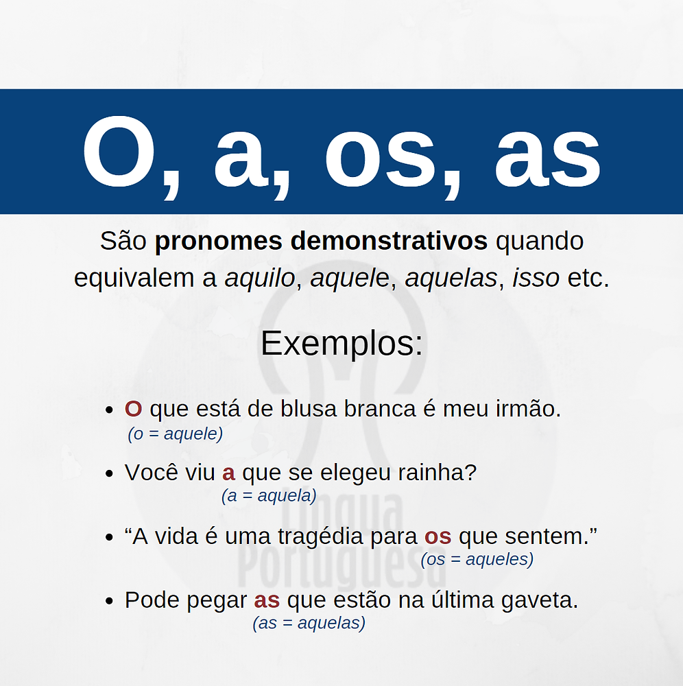 O, a, os, as