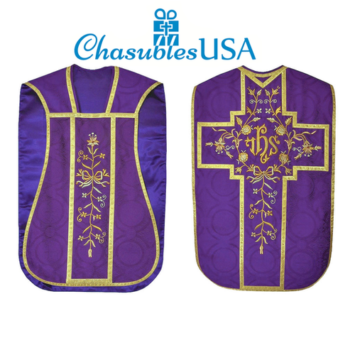 Fiddleback Chasuble & Low Mass Set | chasubles-usa