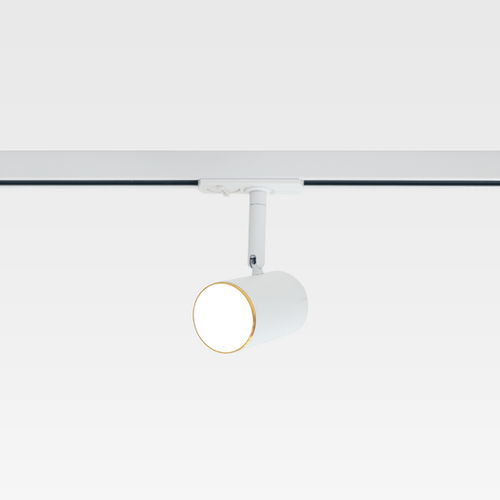 Mero Tracklight (White, Gold Trim) | shioklighting