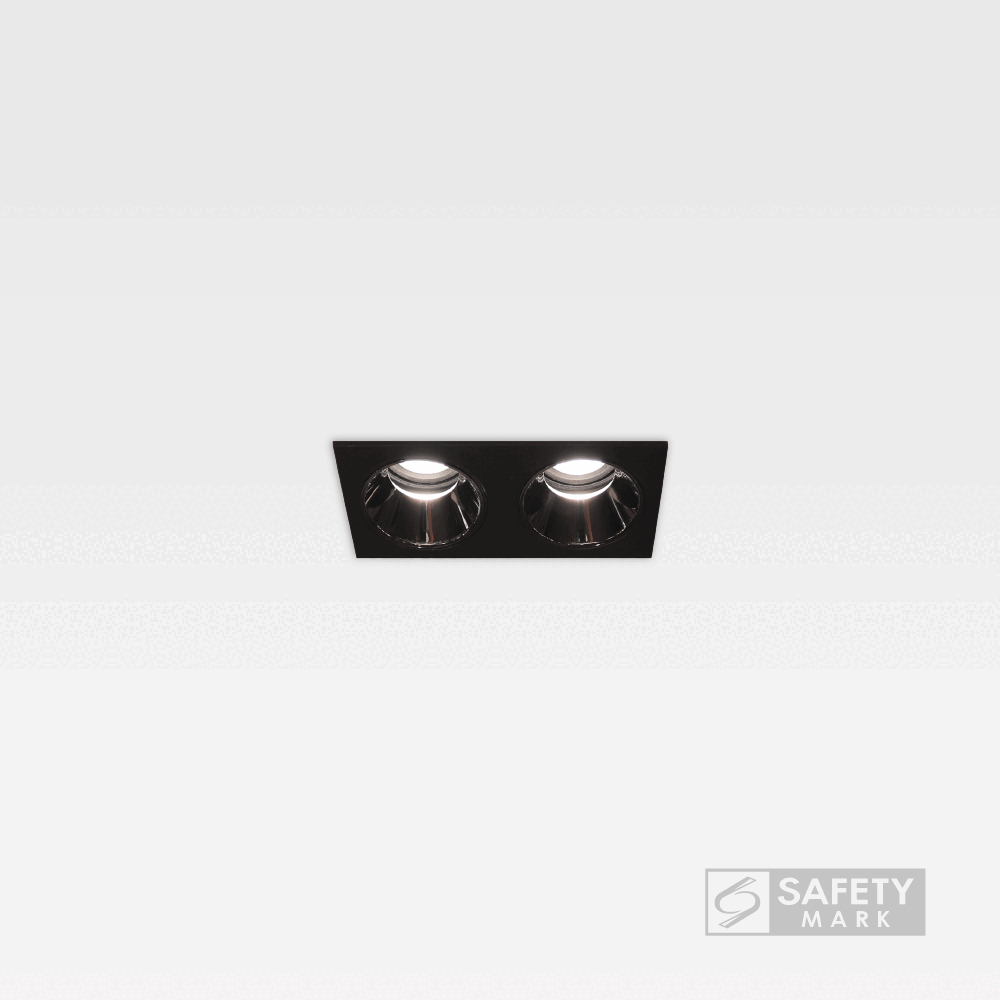 Mini Nova Spotlight (black, double, with reflector) | shioklighting