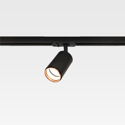 Roma Tracklight (Black, Rose Gold Rim) | shioklighting