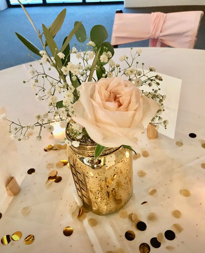 Centerpiece #32 Gold Mercury Glass Pint Jars | partyonutahns