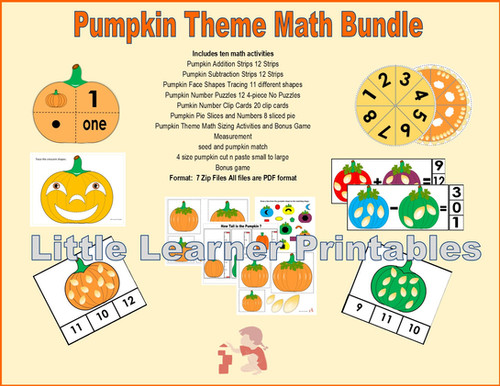 Pumpkin Theme Math Bundle Set | Little Learner